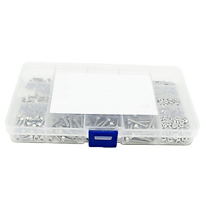 Guard4U 480Pcs Metric M2 M2.5 M3 304 Stainless Steel Hex Socket Head Cap Screws Nuts Assortment Kit