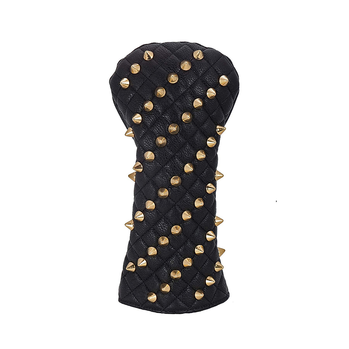Stud Spike Gold Premium Golf Driver Headcover (Black)