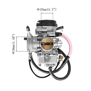 Carburetor Compatible with 2000-2006 Yamaha Big Bear 400 & Kodiak 400 YFM400, 2004-2006 Bruin 350, 2007-2012 Grizzly 350 450, 2006-2010 Wolverine 350 450 YFM 4x4 ATV Carb Replacement Parts