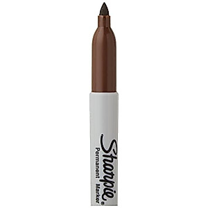 SHARPIE Fine Point Permanent Markers, Brown, 1 Count