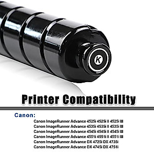 ValueColor Remanfactured GPR-57 GPR57 ( 0473C003 ) High Yield Black Toner Cartridge Replacement for Canon imageRunner Advance 4525i 4535i 4545i 4551i DX 4725i 4735i 4745i 4751i - 1 Pack