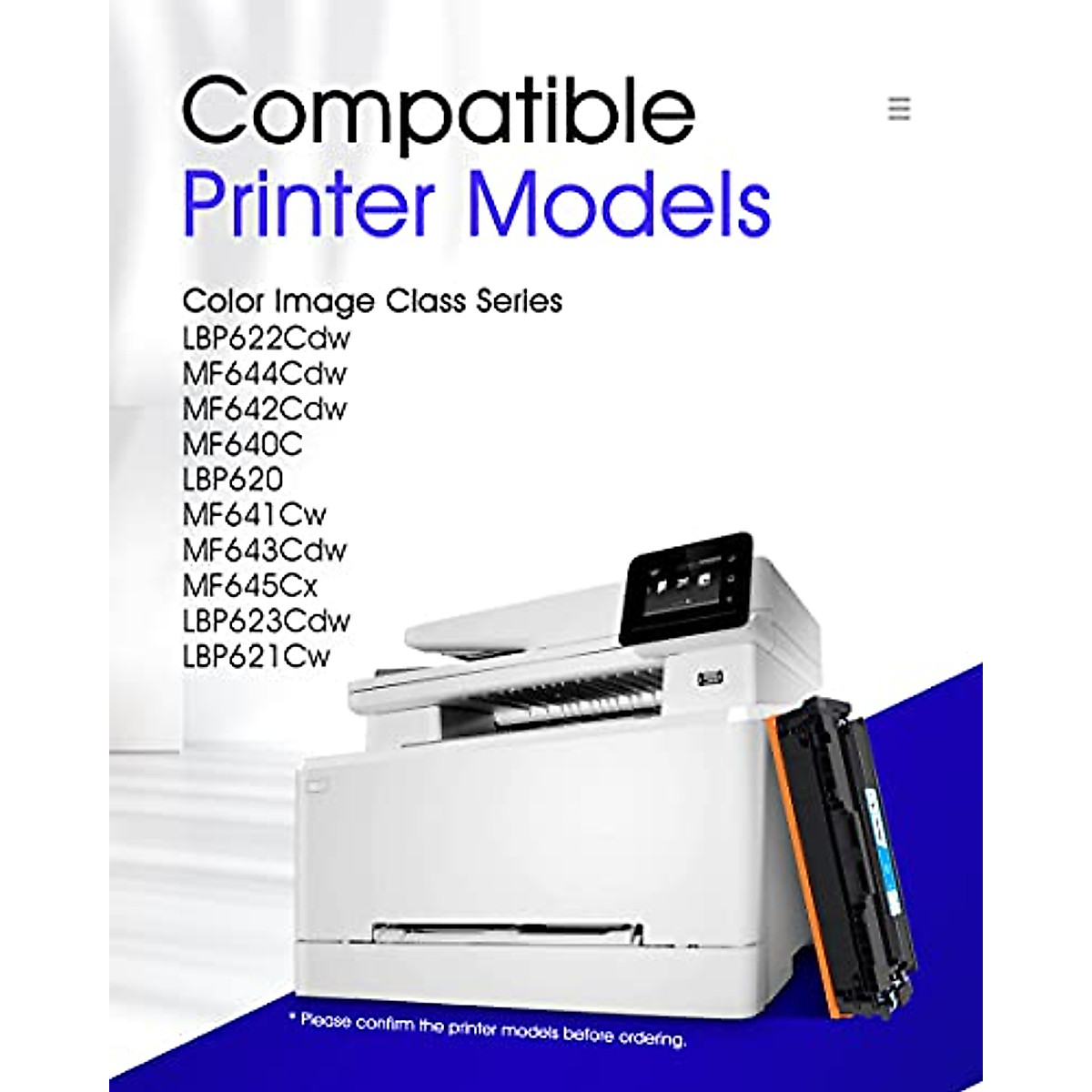 GPC Image Compatible Toner Cartridge Replacement for Canon 054H Cartridge 054H CRG 054 Compatible with ImageClass LBP622Cdw MF644Cdw MF642Cdw MF640C LBP620 Toner Printer Tray (Cyan, Magenta, Yellow)