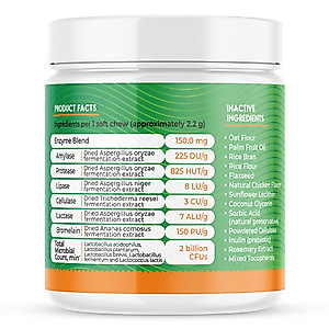 Inner Paw Probiotics for Dogs - Digestive Enzymes for Gut Health, Diarrhea & Bowel Support, Seasonal Allergies, Dog Supplement for Pet Immune System, Dog Vitamin - 120 Soft Chews - Chicken