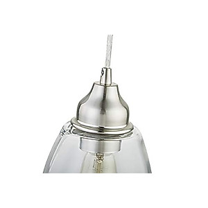 WISBEAM Pendant Lighting Fixture, Hanging Ceiling Lights with E26 Medium Base Max. 60 Watts, ETL Rated, Bulbs not Included, Nickel, 2-Pack