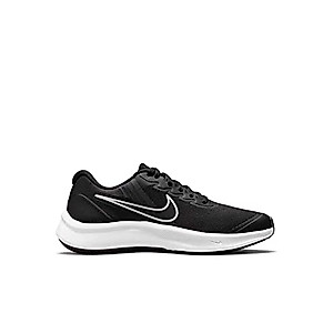 NIKE girl's Running Shoes, Black Grey Dark Smoke Grey Dark Smoke, 38.5 EU