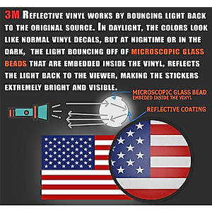 3 Pack Reflective Pensacola FL Florida Escambia County Stealthy US Flag Euro Decal Sticker Vinyl for Hard Hats, Bottles, Glass, Toolbox 2" x 3"