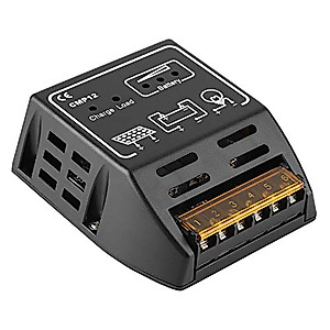 Junluck High Efficient 10A Solar Charge Controller, Solar Controller Battery Regulator, Durable Home Path for Garden Yard