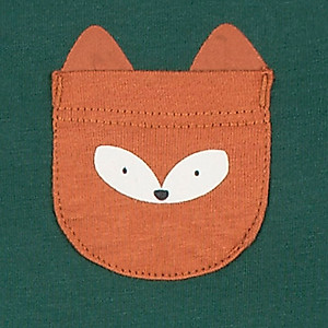 Gerber Baby Boys' 2-Pack Long Sleeve Jumpsuit, Green Fox, 12 Months