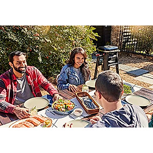 Weber Lumin Compact Electric Grill, Black, with Lumin Compact Grill Stand