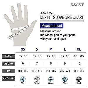DEX FIT Level 5 Cut Resistant Gloves Cru553, 3D-Comfort Fit, Firm Grip, Thin & Lightweight, Touch-Screen Compatible, Durable, Breathable & Cool, Machine Washable; Grey L (9) 1 Pair