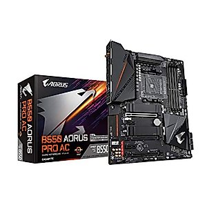 GIGABYTE B550 AORUS PRO AC (AM4 AMD/B550/ATX/Dual M.2/SATA 6Gb/s/USB 3.2 Gen 2/Intel Dual Band 802.11AC WiFi/2.5 GbE LAN/PCIe 4.0/RGB Fusion 2.0/DDR4/Gaming Motherboard)
