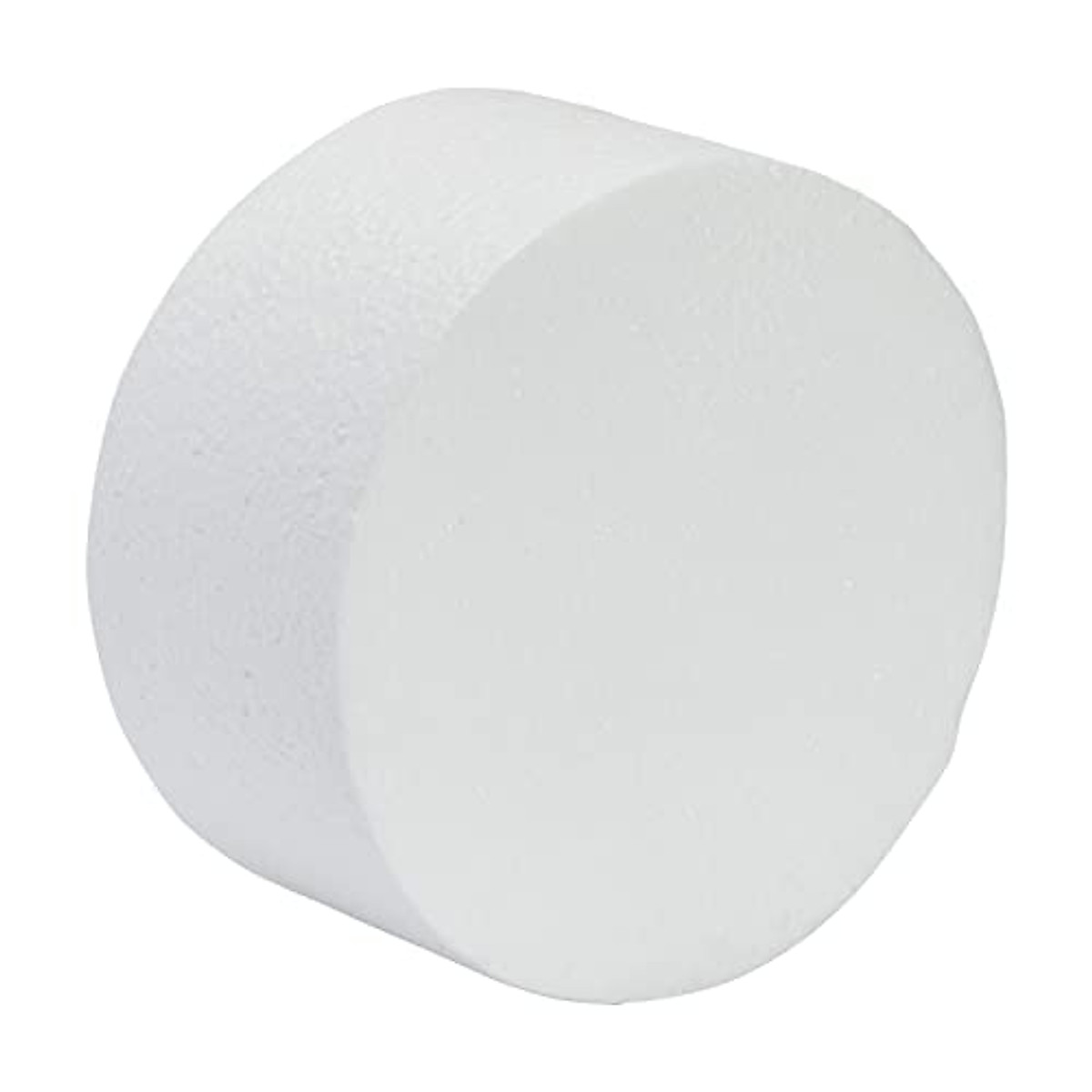 4 Piece Round Foam Cake Dummy Set for Decorating, 12" Tall Fake Cake in 4 Sizes for Birthday, Wedding Display (3, 4, 5, and 6 In)