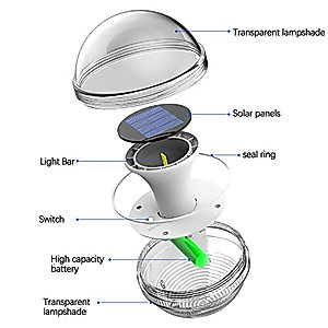MAOWAPLG Solar Water Floating Pool Light, Outdoor Waterproof Inflatable Floating Light Solar Powered Pond Light Pool Floating Decorative Night Light for Beach Pond Garden Party Decorations