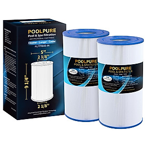 POOLPURE PRB35-IN Spa Filter Replaces Unicel C-4335, Guardian 409-219, Filbur FC-2385, 03FIL1300, 17-2482, 25393, 303557, 817-3501, R173431, 35 sq.ft, 5 X 9 Drop in Hot Tub Filter, 2 Pack