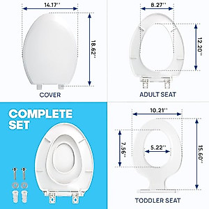 UMIEN Potty Training Toilet Seat 2 in 1 Toilet Seat For Toddlers & Adults – Kids Potty Training Easy To Install Elongated
