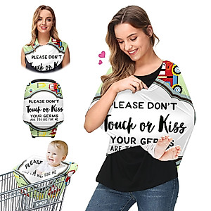 Baby Car Seat Stroller Covers Don't Touch Car New Mom Nursing Cover Breastfeeding Scarf Soft Breathable Stretchy Coverage Carseat Canopy Cover for Boys and Girls