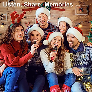 JYX Wireless Microphones, Dual UHF Handheld Dynamic Mic with Receiver, 6.35mm(1/4") Output,3.5mm (1/8") Adapter,160ft Range, Metal Rechargeable Karaoke Microphones for Party, Wedding, Class, Speech