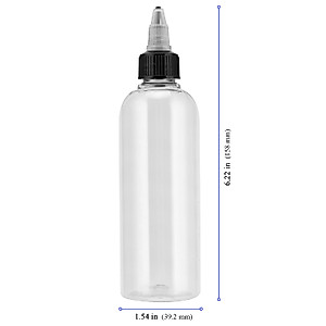 KEILEOHO 64 Pack 4 oz Plastic Squeeze Bottles, Clear Dispensing Bottles, 120ml Round Empty Dispensing Bottles with Twist Top Cap, for Craft, Art, Household