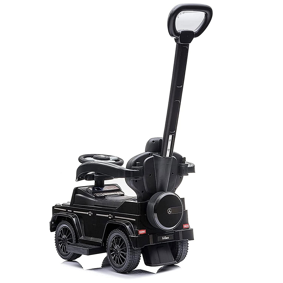 Best Ride On Cars 3 In 1 Mercedes G-Wagon Push Car for Toddlers 1 to 3 Years Old, Kids Outdoor Stroller with Music, Horn Sounds, and Handle, Realistic Driving Experience, Black