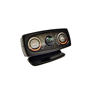 RAMPAGE PRODUCTS Universal Jeep Pitch and Roll Clinometer with Compass and JK Unlimited Graphic | Black | 791006
