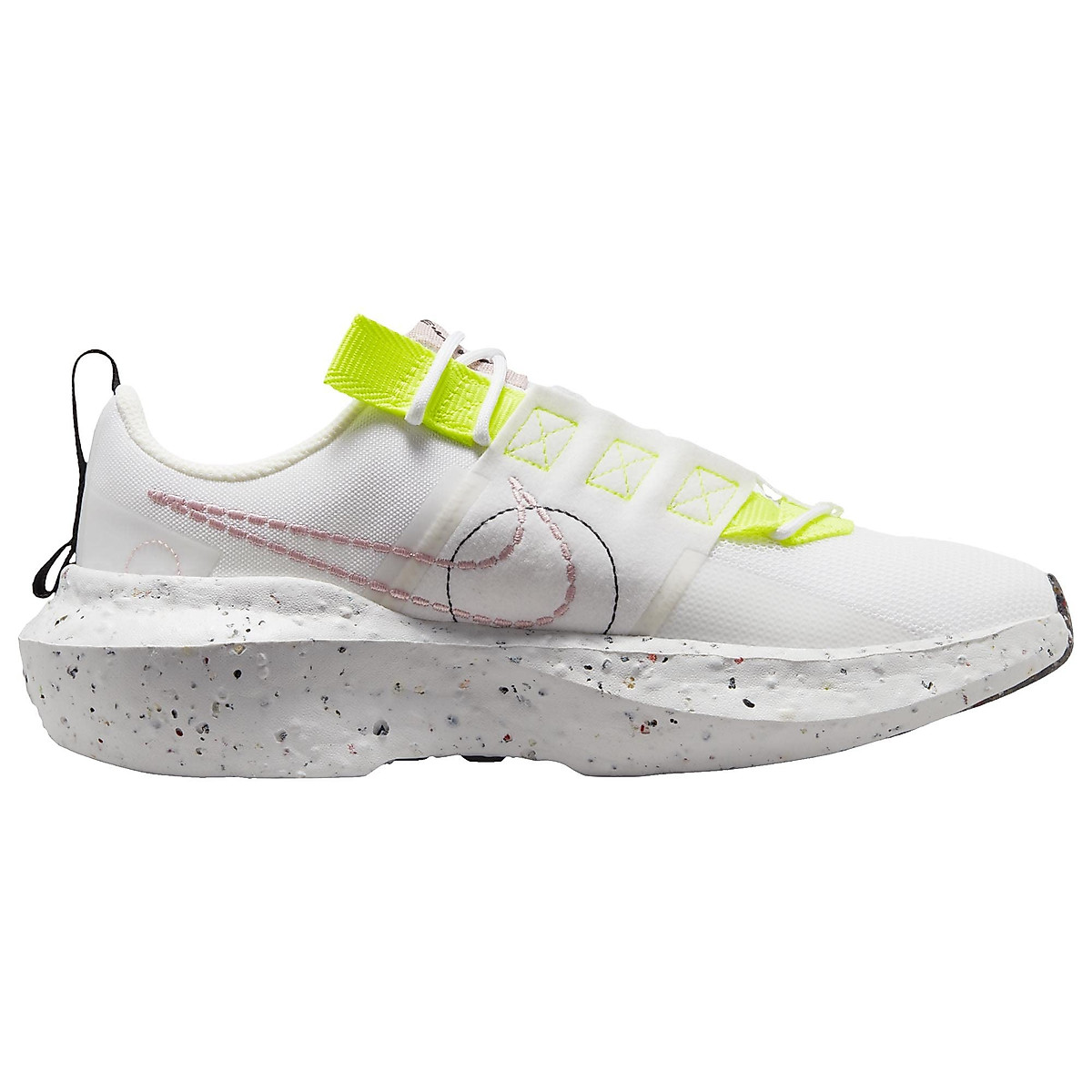 NIKE Women's Running Shoe, White Pink, 7