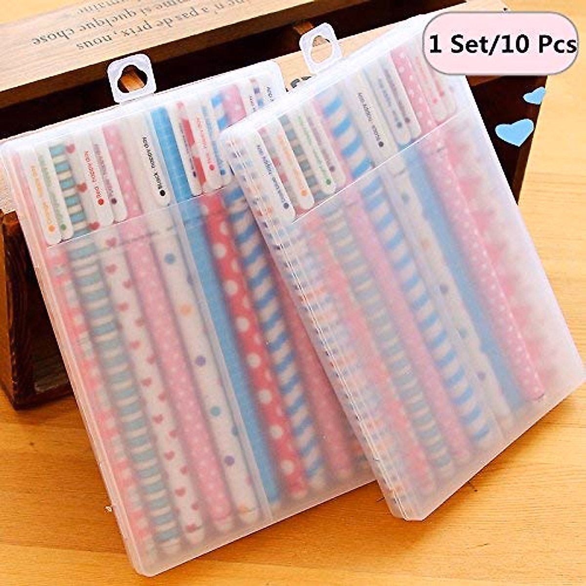 10 Multi Colors Cute Pens for Girls, Colorful Gel Ink Pens, 10 Pcs Kawaii Roller Ball Fine Point Pen Set for Kids Girls Children Students Teens Gifts (001, Cute Style)