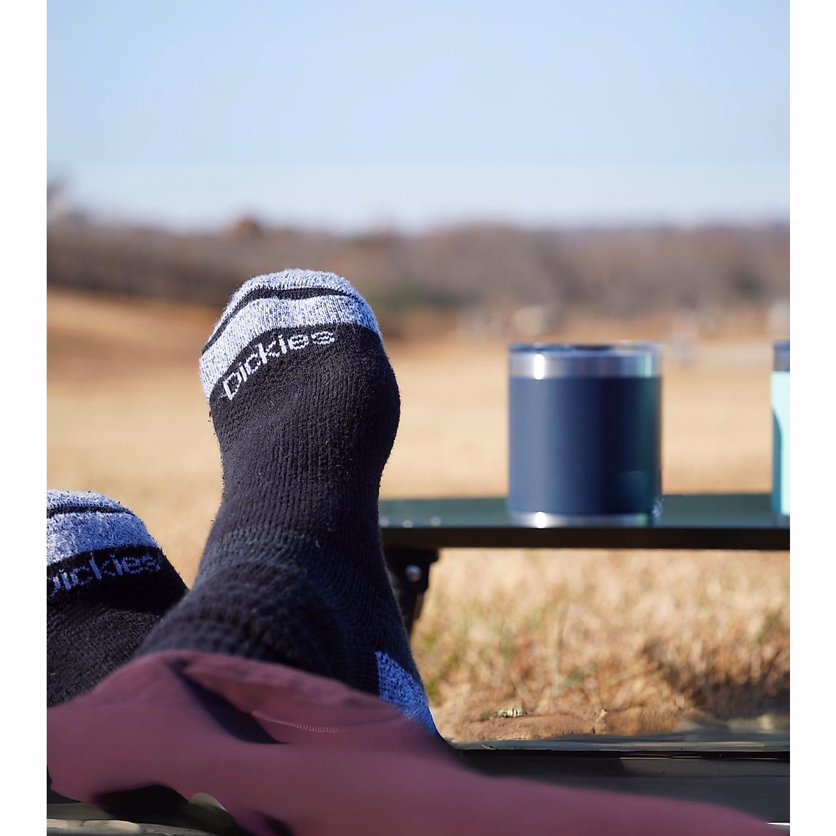 Dickies Men's Dri-Tech Moisture Control Max Full Cushion Crew Socks, Available in M-XL (6, 12, Black (6 Pairs), X-Large