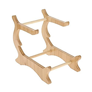 Elegant Multi-Tiered Fruit Tray Plate with Wooden Stand, Serving Tray, Appetizer Dessert Stand, Tray Display, 2 Tiers White