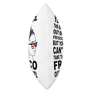 Frisco Texas Home State Outfits & Designs Classic Retro Proud Frisco Girl Throw Pillow, 18x18, Multicolor