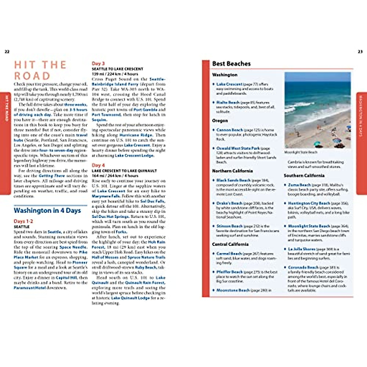 Moon Pacific Coast Highway Road Trip: California, Oregon & Washington (Travel Guide)