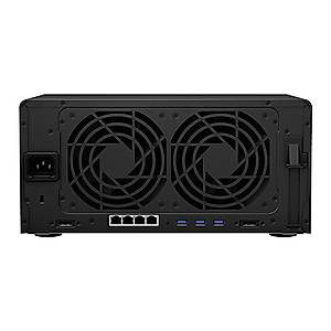 Synology DiskStation DS1821+ NAS Server with Ryzen 2.2GHz CPU, 32GB Memory, 128TB HDD Storage, 1TB M.2 NVMe SSD, 4 x 1GbE LAN Ports, DSM Operating System