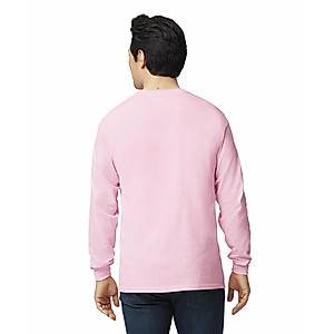 Gildan Men's Ultra Cotton Long Sleeve T-Shirt, Style G2400, Multipack, Light Pink (2-Pack), Medium
