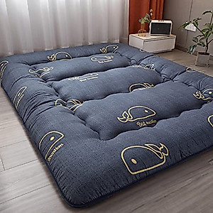 Heimorn Japanese Floor Mattress, Japanese Futon Mattress, Shikibuton Foldable & Portable Camping Mattress with Washable Cover, Whale Twin-XL