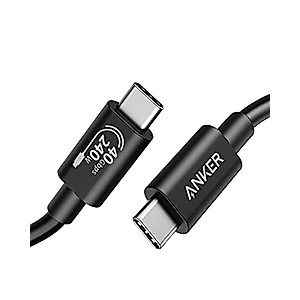 Anker 515 USB 4 Cable 3.3 ft, Supports 8K HD Display, 40 Gbps Data Transfer, 240W Charging USB C to Type-C Cable, for Laptop, Hub, Docking, and More
