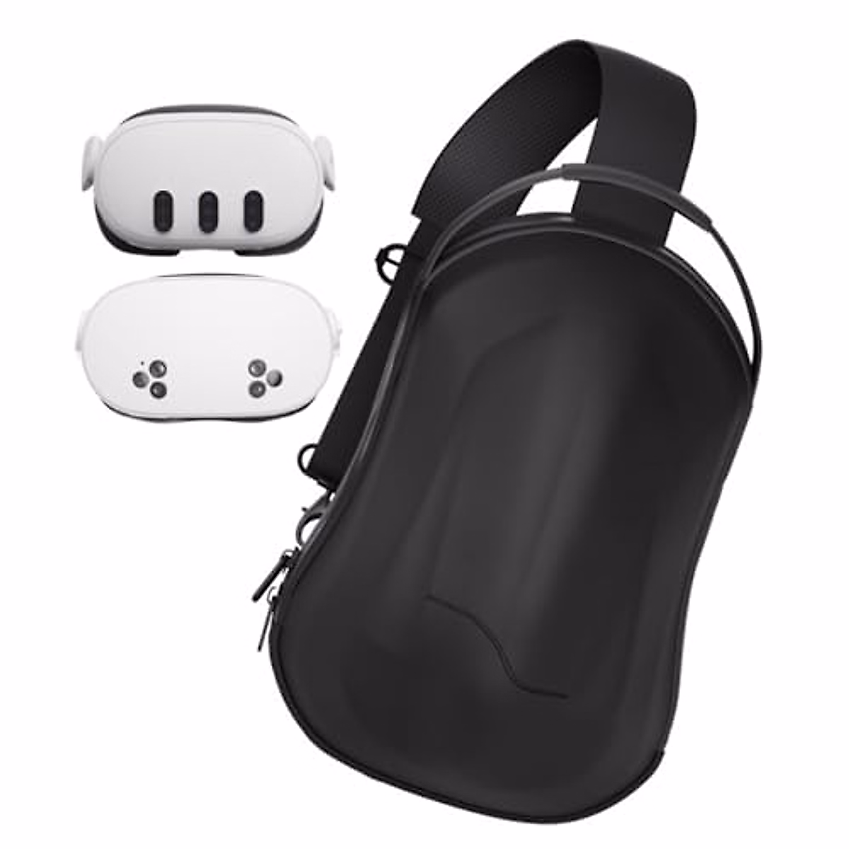APEXINNO Hard Carrying Case for Meta Quest 3S/3, Large Storage Shoulder Bag, Travel Case Compatible with Battery Head Strap