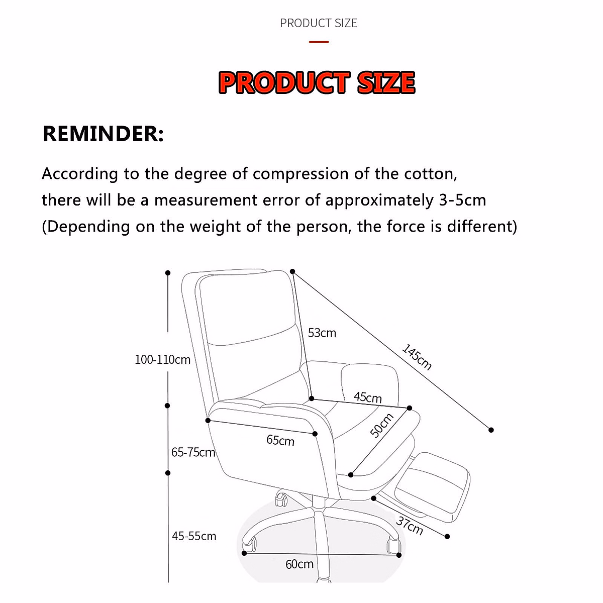 Ergonomic Reclining Office Chair,Retractable Footrest,with 135° Backrest, Executive Swivel Fabric Chair for Office, Home, Study A White