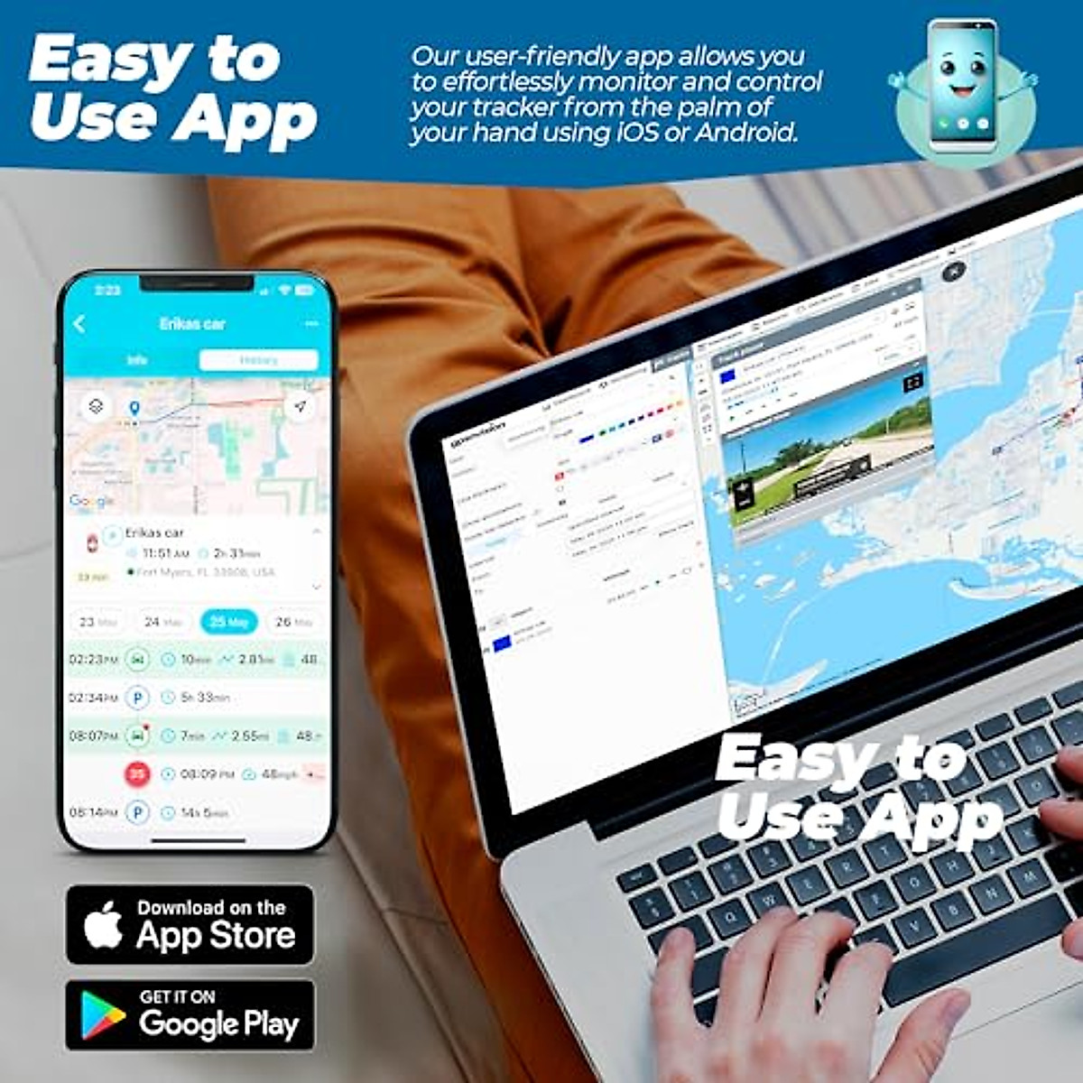 Magnetic GPS Tracker for Vehicles | Real-Time Car and Asset Tracking | Rechargeable Long-Life Battery (2-7 Months) | Global Coverage | Ideal for Teens, Elderly and Fleet Monitoring | Software Included