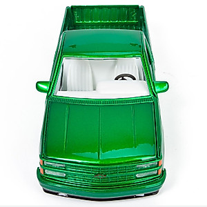 All Star Toys 1992 Chevy 454SS Pickup Lowrider Truck Candy Green 1/24 Diecast Model Motormax Get Low 79036 Exclusive