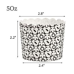 Hiceeden 300 Pcs Paper Cake Baking Cups, 5 Oz Greaseproof Muffin Liners Disposable Cupcake Wrappers Black & White for Birthday, Wedding, Baby Shower, Holiday