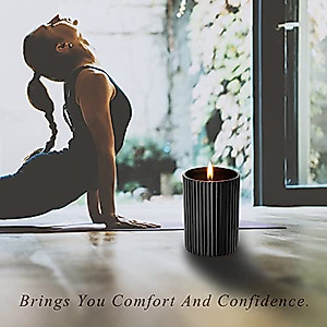 Lavender Candle for Home Scented: Vanilla Soy Candle Gift Set for Men Women 100% Natural Cotton Wicks 6.3 Oz 36 Hours Long Burning,Black Large Jars Eucalyptus Aromatherapy Candle Home Birthday Decor