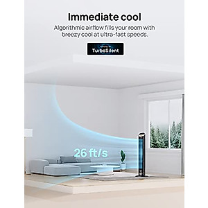 Dreo 40'' WiFi Tower Fan, 26ft/s High-Speed Cooling, Quiet Floor Fan with Remote & Smart Tower Fans for Home, 90° Oscillating Fans for Indoors, 26ft/s Velocity Quiet Floor Fan