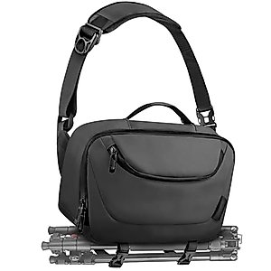 TAAOKA Camera Sling Bag,Waterproof Camera Case with Tripod Holder,DSLR/SLR/Mirrorless Camera Bags Crossbody for photographers-Black