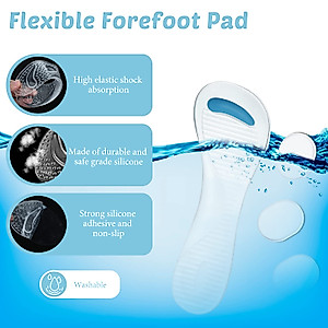 Haysandy 2 Pairs High Heel Cushion Inserts Women and 6 Pcs Gel Heel Pads, 3/4 Insoles Transparent Shoe Fillers Clear Gel Shoe Inserts for Women and Self Adhesive Soft Silicone for Ladies Sandals