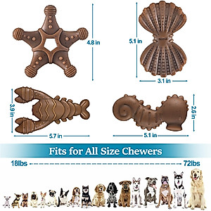 PETSTA Dog Chew Toys, Indestructible Dog Toys for Aggressive Chewers, Extreme Tough Dog Toys for Large Dogs, Dog Chew Bone for Large/Medium Dogs Breed, Gifts for Dogs