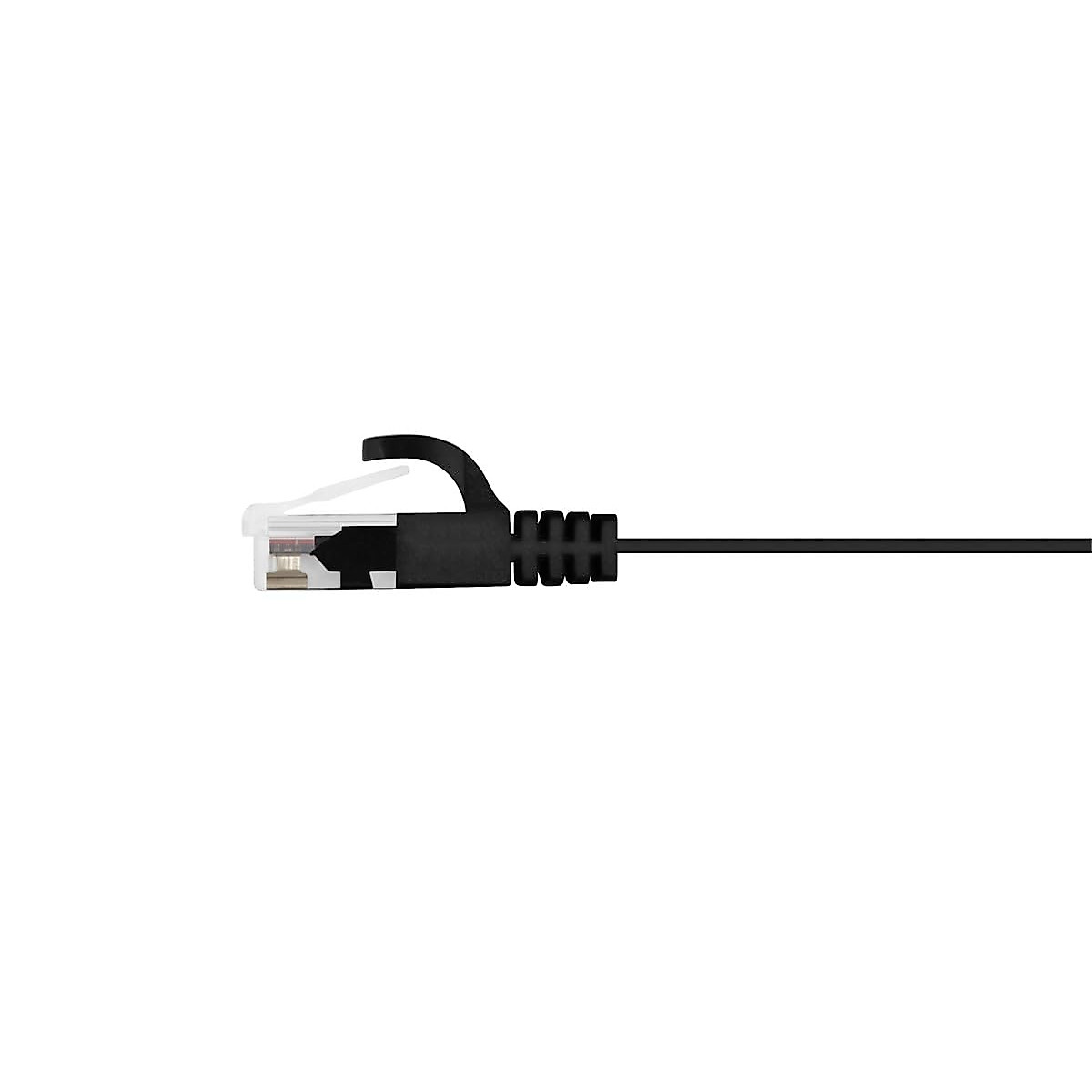 Monoprice Cat5e 3ft Black Flat Patch Cable UTP 30AWG 350MHz Pure Bare Copper Snagless RJ45 Flexboot Series Ethernet Cable