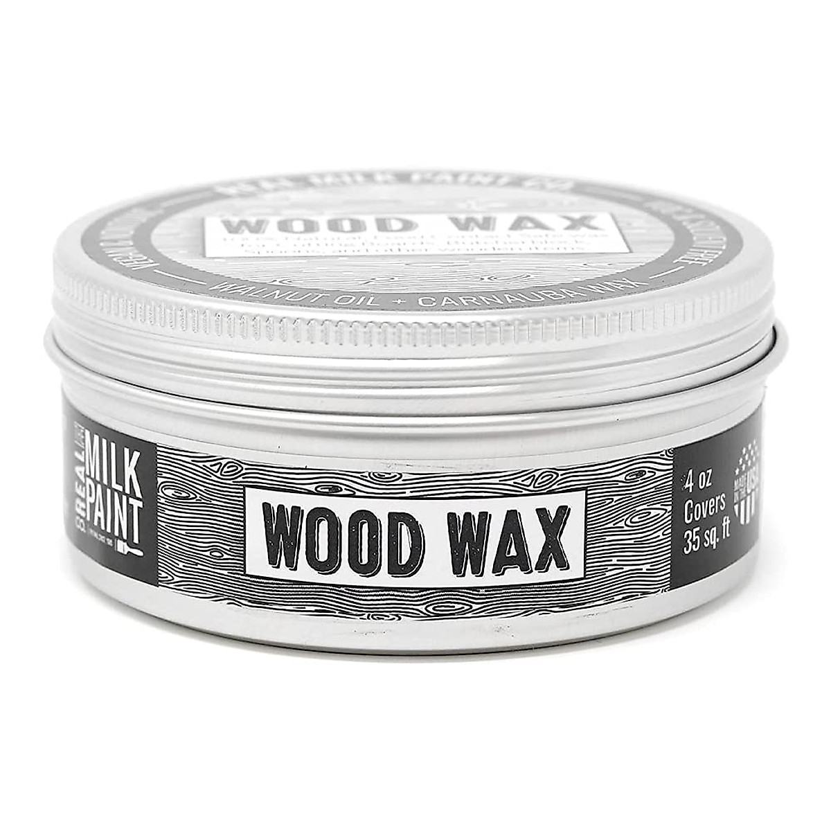 Real Milk Paint, Wood Wax for Wood Finishing, Unfinished Wood Furniture, Cutting Boards, Butcher Blocks, Food Grade, Vegan, 4 oz