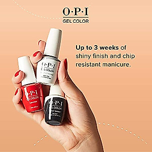 OPI GelColor, Turn Bright After Sunset, Gray Gel Nail Polish, Holiday'21 Celebration Collection, 0.5 fl. oz.