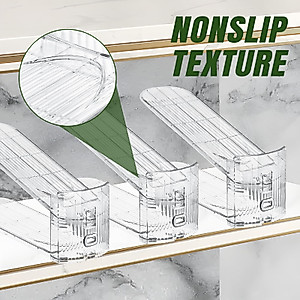 MOVDEET Shoe Slots Organizer,12 PACK Transparent Adjustable Shoe Stacker Clear Shoe Slot Organizer Space Saver Shoe Rack Holder Shoe Storage Organizers for Closet