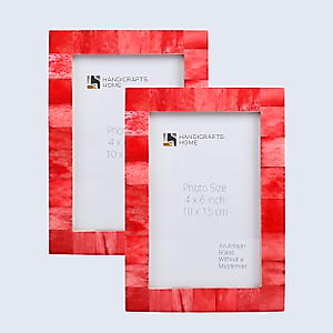 Handicrafts Home 4x6 Picture Frames Pack of 2 – Classic Collection Handcrafted Photo Frames, Perfect for Wall & Tabletop Display, Ideal Home Decor Gift