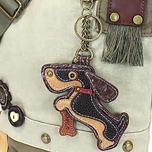 CHALA Patch Crossbody Bag Weiner Dog Dachshund Multi-color (Sand)